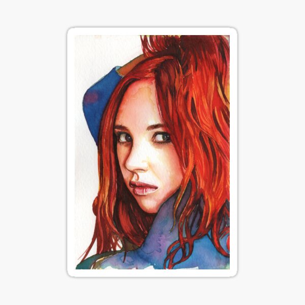 "Juno Temple" Sticker by illusoryart | Redbubble