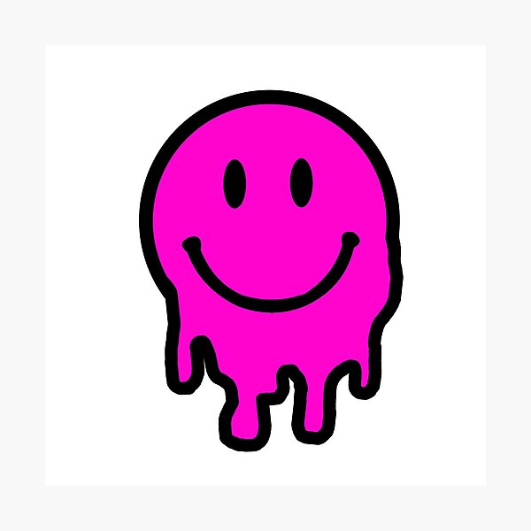 "Hot Pink Drippy Smile" Photographic Print for Sale by solarsquidd ...