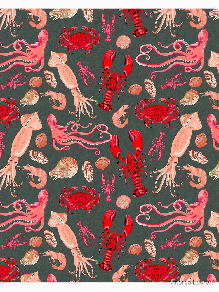 "Crustaceans, sea life, ocean, nature, illustration, andrea lauren ...