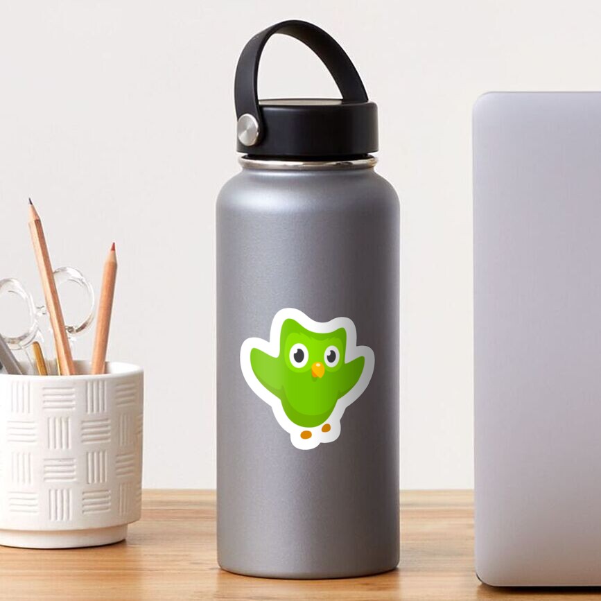"Duolingo green owl bird" Sticker by simplysharon | Redbubble