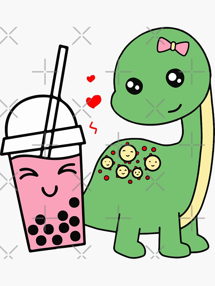 "Dino Boba Cute Dinosaur, Funny Tshirt Dinosaur Boba,Cute dinosaur boba ...