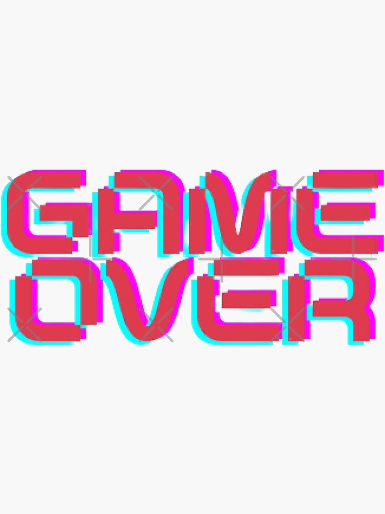 "GAME OVER Arcade Gamer Design" Sticker for Sale by ymerti | Redbubble