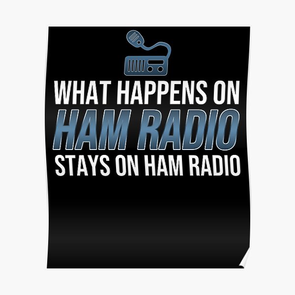 "Funny Ham Radio Morse Code CB Radio Nerdy Geek CW Operato" Poster for ...