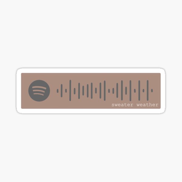 Sweater Weather By The Neighbourhood Spotify Code Stickers | Redbubble Sweater Weather By The Neighbourhood Spotify Code Stickers | Redbubble