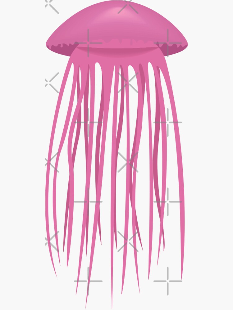 "Pink Jellyfish" Sticker for Sale by treasure-crafts | Redbubble