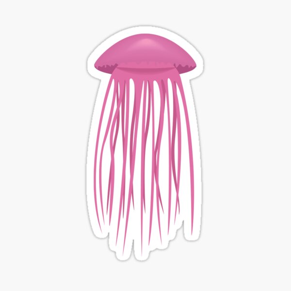 "Pink Jellyfish" Sticker for Sale by treasure-crafts | Redbubble