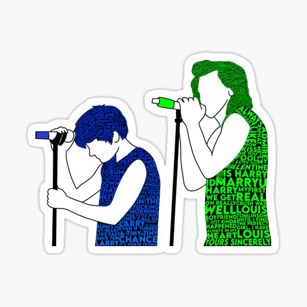 "larry lyrics" Sticker by camitrejo | Redbubble