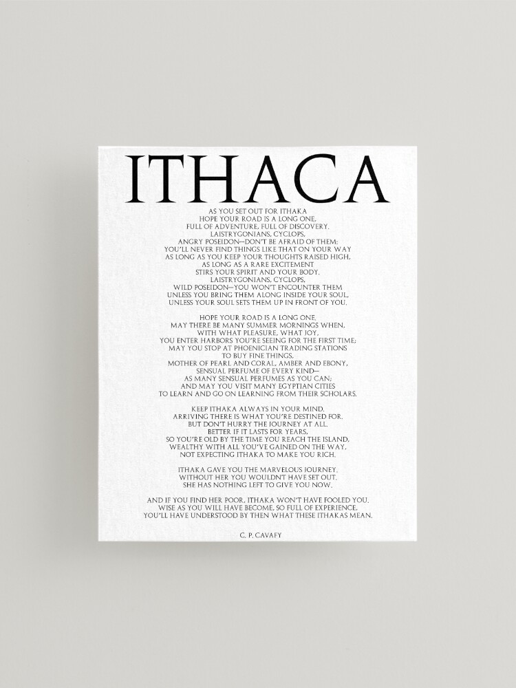 "Ithaca poem " Mounted Print for Sale by CometCircles | Redbubble
