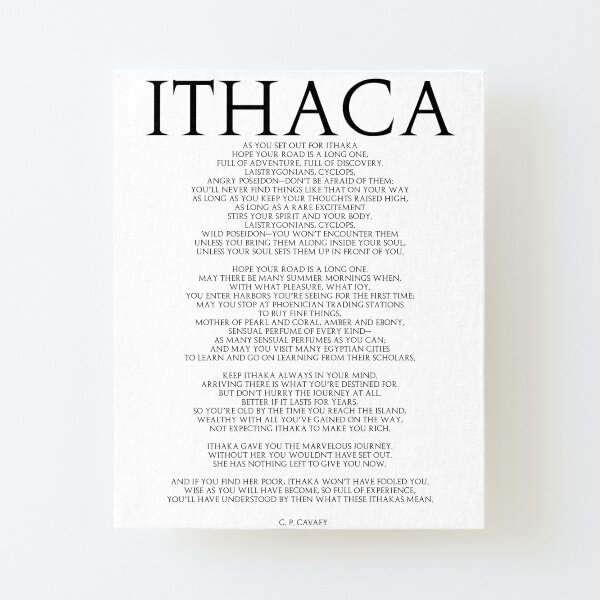 "Ithaca poem " Mounted Print for Sale by CometCircles | Redbubble