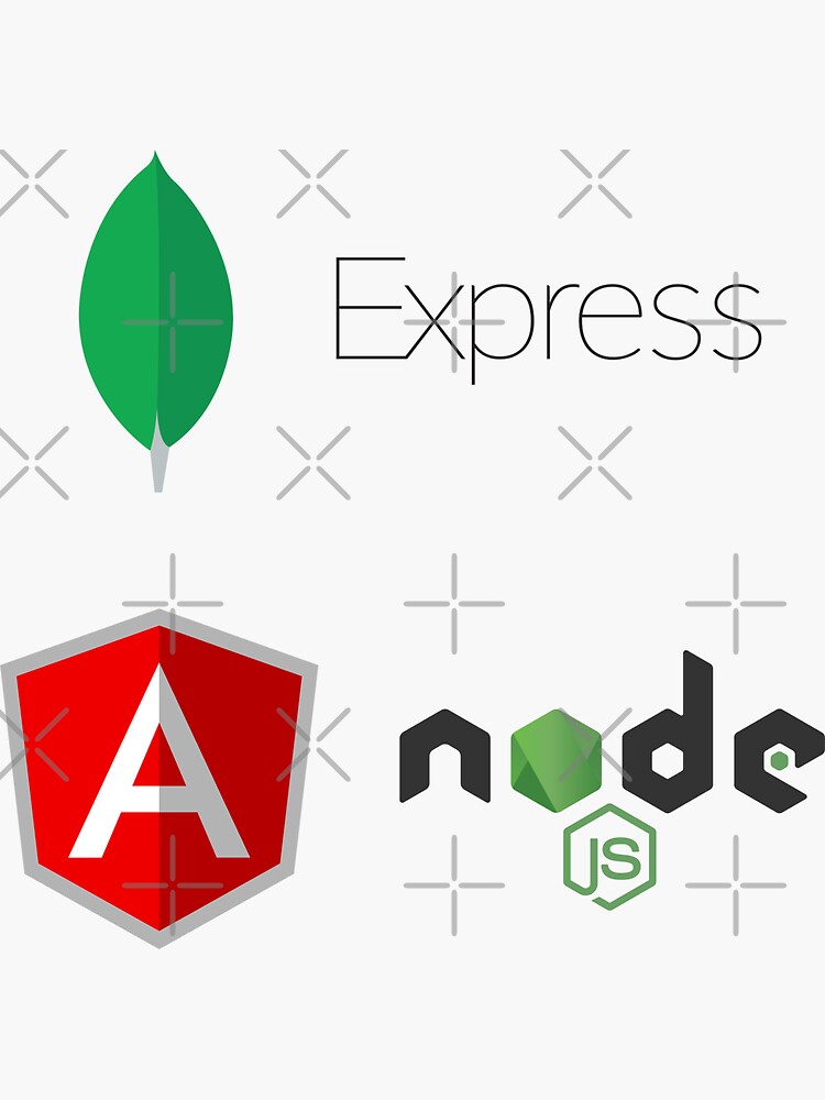 "MEAN Stack Developer Logo Combo Pack" Sticker for Sale by Dev-Stuff ...