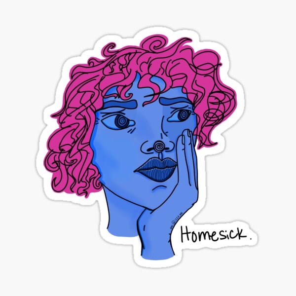 "Homesick for friends and family " Sticker for Sale by IzzeMK | Redbubble