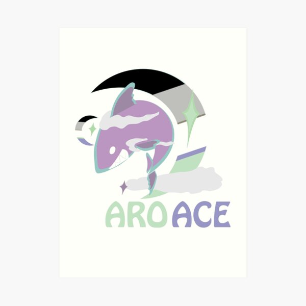"AroAce Pride Sky Shark" Art Print by GalaxyCentaur | Redbubble
