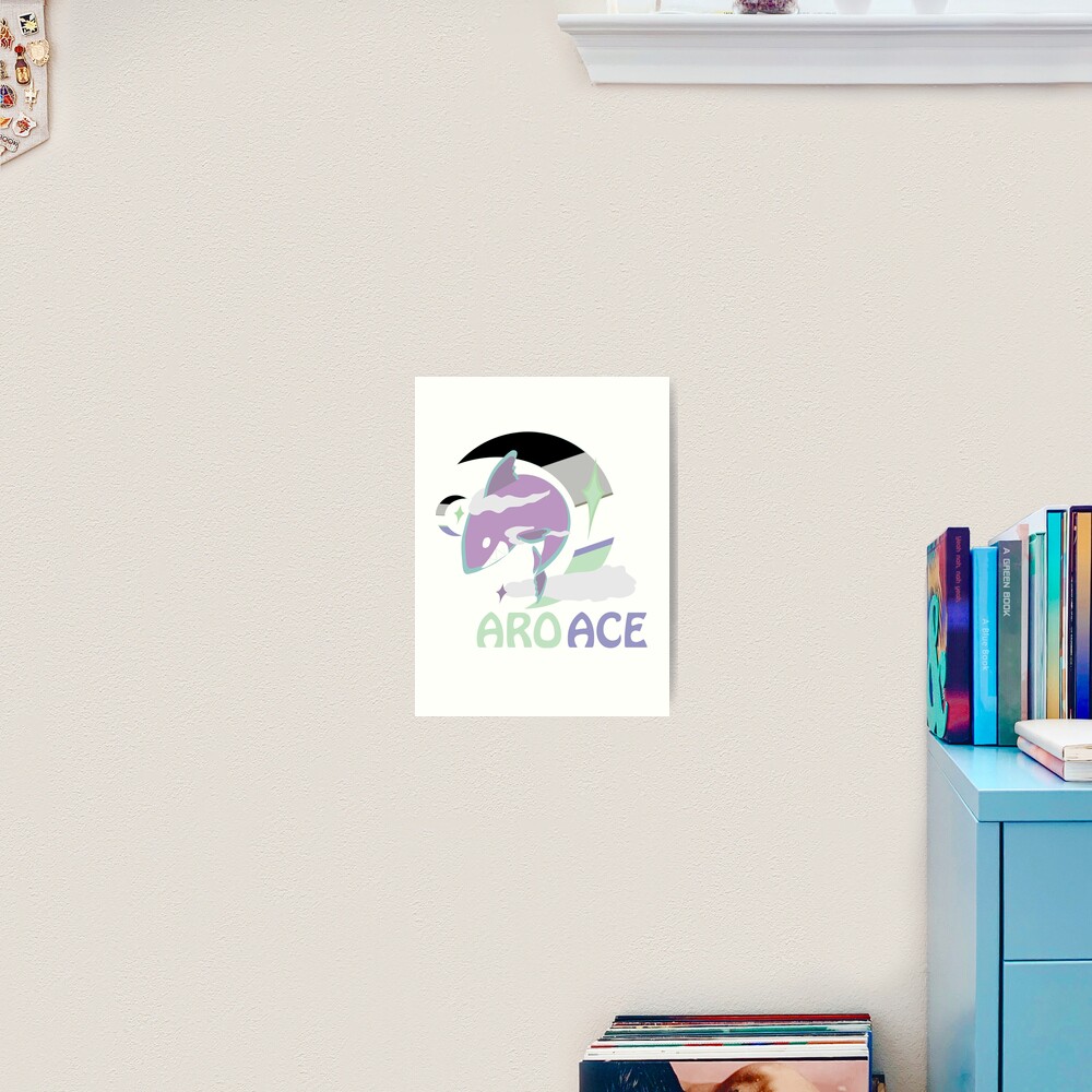 "AroAce Pride Sky Shark" Art Print by GalaxyCentaur | Redbubble
