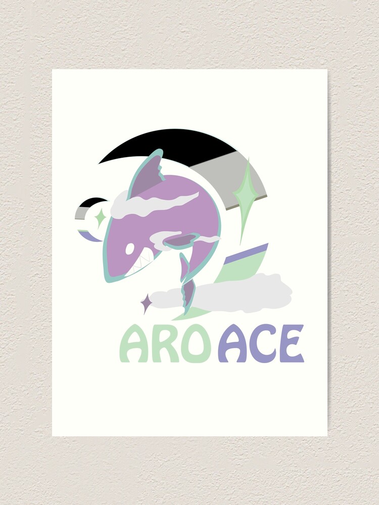 "AroAce Pride Sky Shark" Art Print by GalaxyCentaur | Redbubble