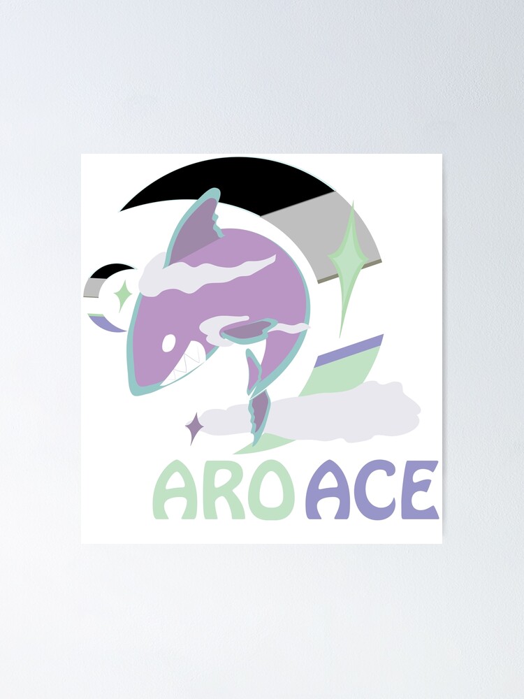 "AroAce Pride Sky Shark" Poster by GalaxyCentaur | Redbubble