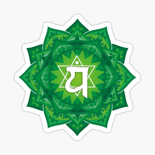 Pegatina «Chakra verde Anahata símbolo del chakra del corazón» de ...
