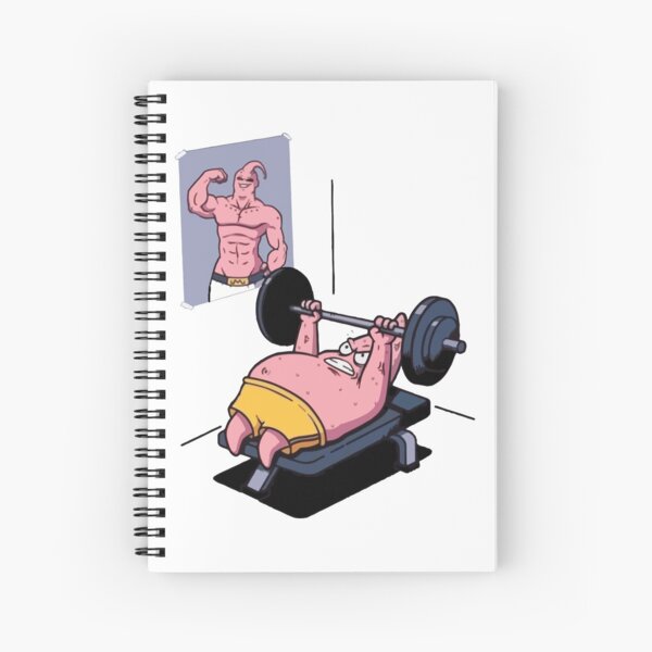 "Majin Buu vs Patrick - Funny Motivational Gym" Spiral Notebook for ...