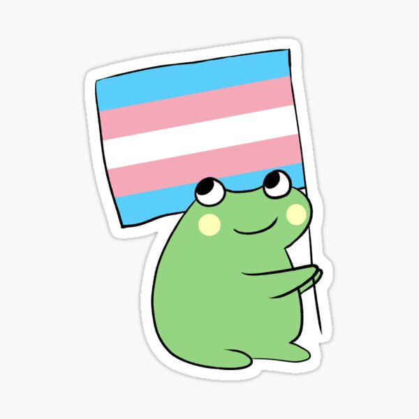 "Transgender frog pride flag" Sticker by mnsimper | Redbubble