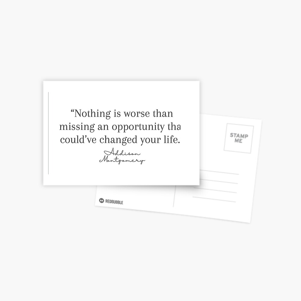 "Addison Montgomery Quote " Sticker for Sale by samantha167 | Redbubble