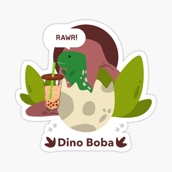 "Dino Boba" Sticker for Sale by AParallelWorld | Redbubble