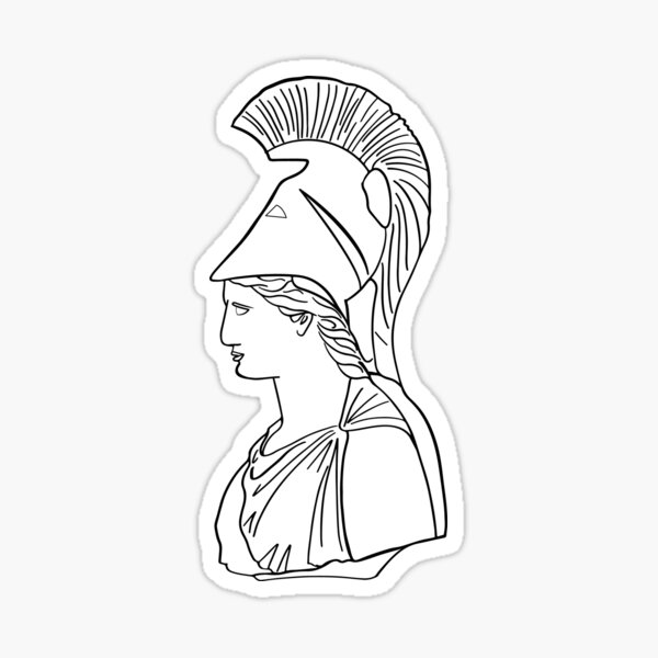 "Athena line " Sticker for Sale by classicalcandle | Redbubble