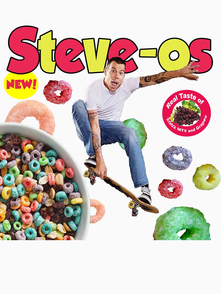 "Steve-os! Cereal by Steveo!" T-shirt for Sale by RYDEcollective ...