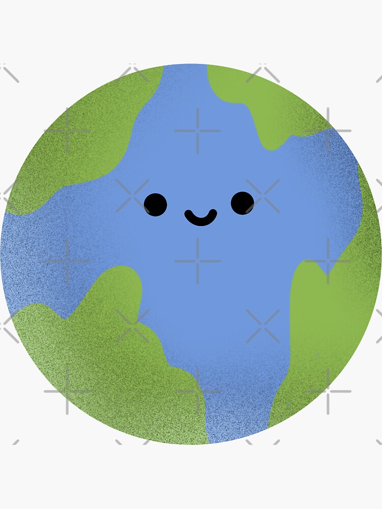 "Happy Earth" Sticker for Sale by ddylanstickers | Redbubble
