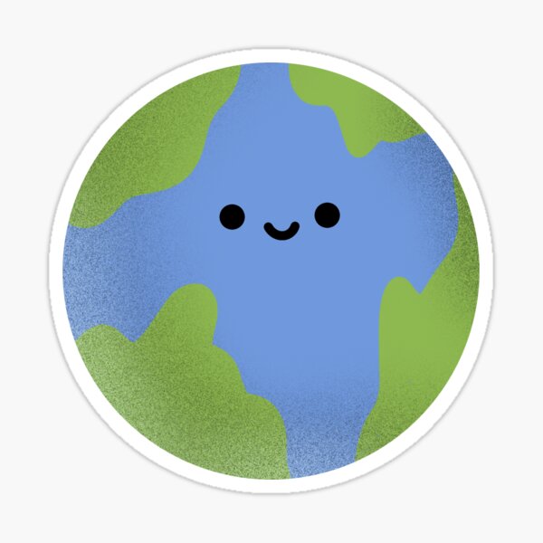 "Happy Earth" Sticker for Sale by ddylanstickers | Redbubble