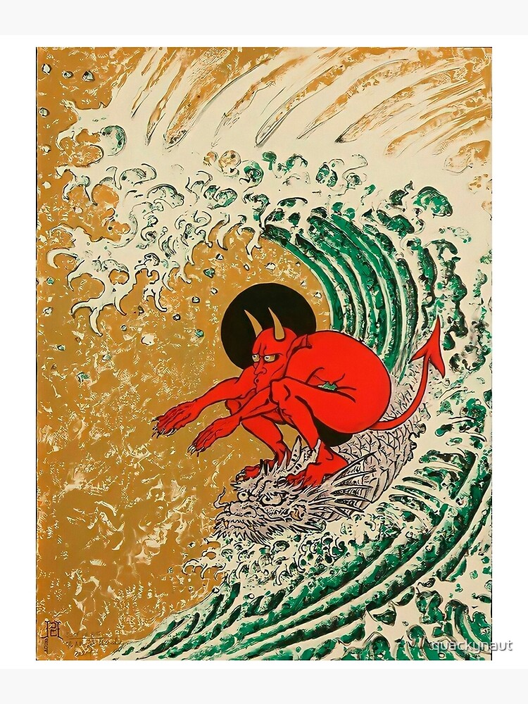 "Surfing Demon" Photographic Print for Sale by quackynaut | Redbubble