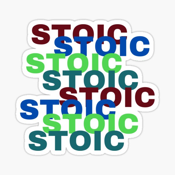"Stoic - sign" Sticker for Sale by philproject | Redbubble