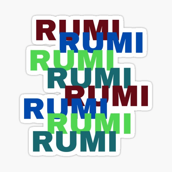 "rumi - logo" Sticker by philproject | Redbubble