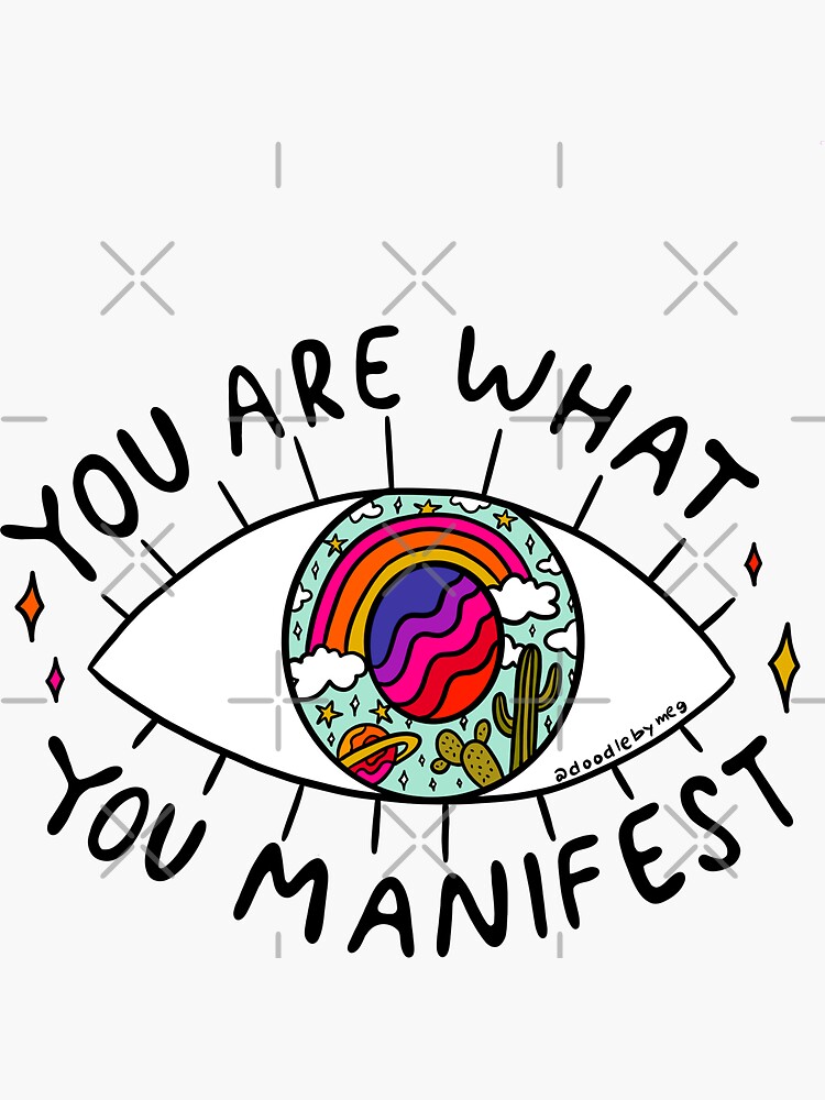 "Manifest" Sticker for Sale by doodlebymeg | Redbubble