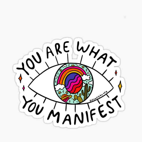 "Manifest" Sticker for Sale by doodlebymeg | Redbubble