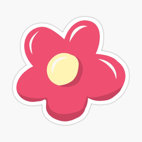 " Detailed Kidcore Flower Red" Sticker by SaltaCreates | Redbubble