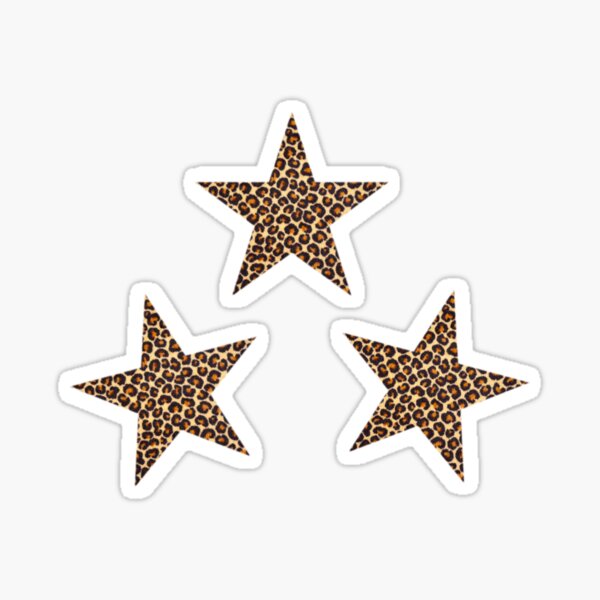"Leopard Print Stars Pack" Sticker by katjasshop | Redbubble