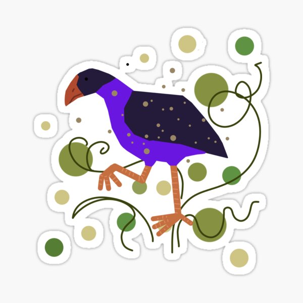 "Pukeko" Sticker by LotusCreations | Redbubble