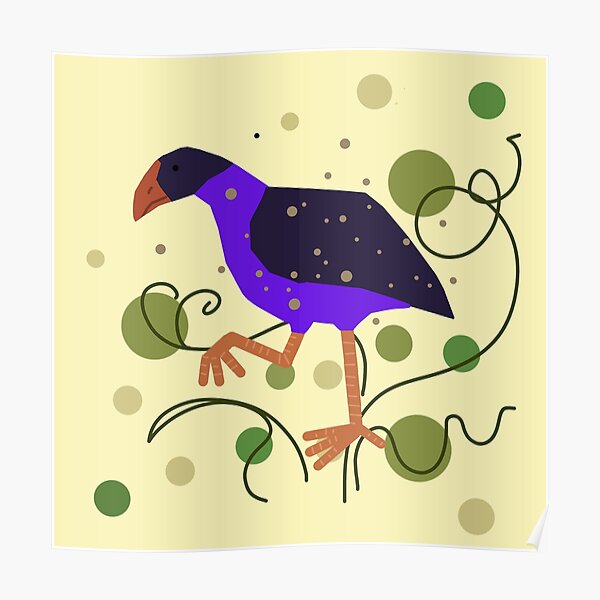 " Pukeko" Poster for Sale by LotusCreations | Redbubble