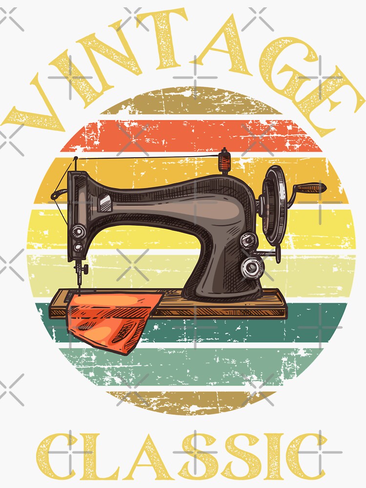 " Vintage Sewing Machine" Sticker by BitsndPieces | Redbubble