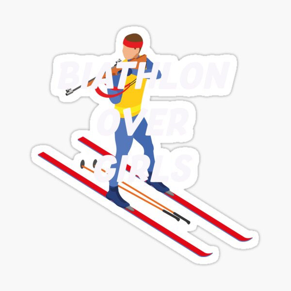 "BIATHLON OVER GIRLS" Sticker by Abdelmadjidbour | Redbubble