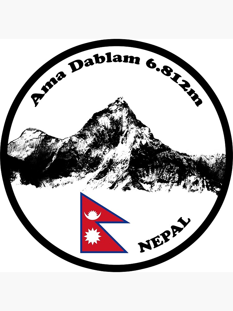 "Ama Dablam (big logo)" Art Print by Christo110881 | Redbubble
