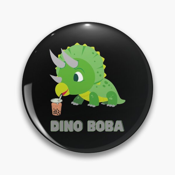 Chapa «Dino boba, boba tea, boba, cute, dino, dinosaur, bubble tea ...