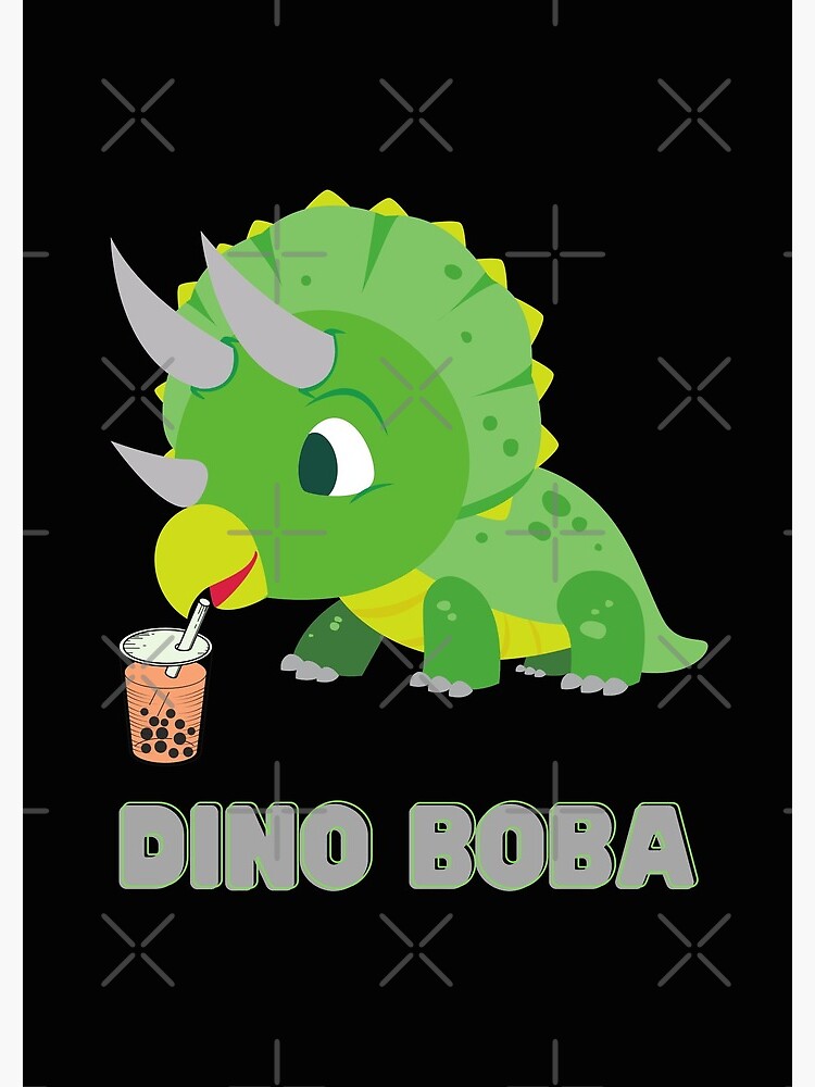 Cuaderno de espiral «Dino boba, boba tea, boba, cute, dino, dinosaur ...