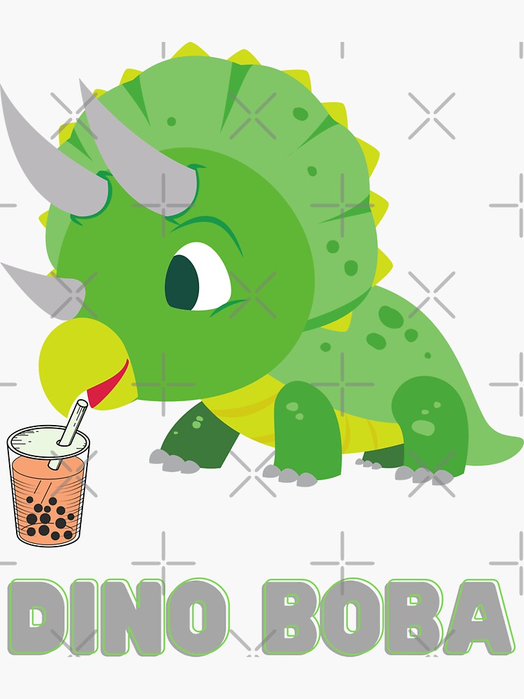 "Dino boba, boba tea, boba, cute, dino, dinosaur, bubble tea, boba dino ...