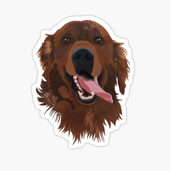 "Vintage Red Dog" Sticker for Sale by mikaylamjones | Redbubble