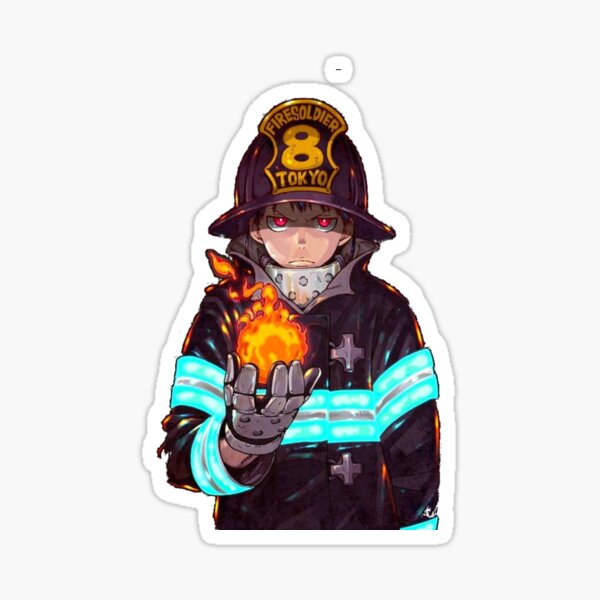 "Fire force" Sticker for Sale by HeavensD00r | Redbubble