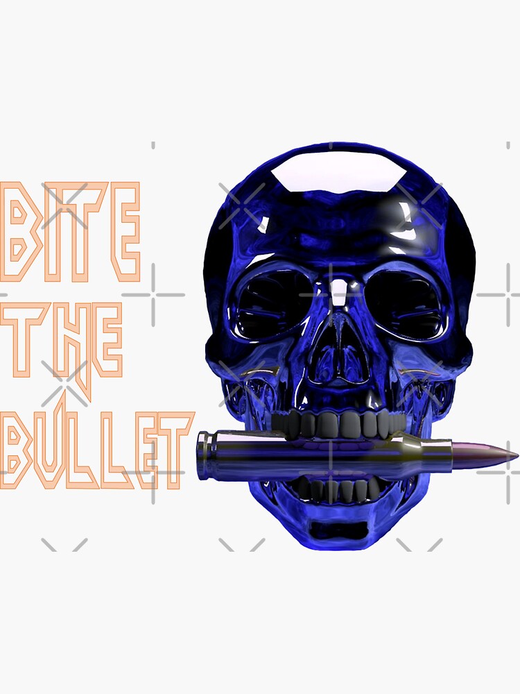 "Bite the bullet" Sticker by krinima | Redbubble