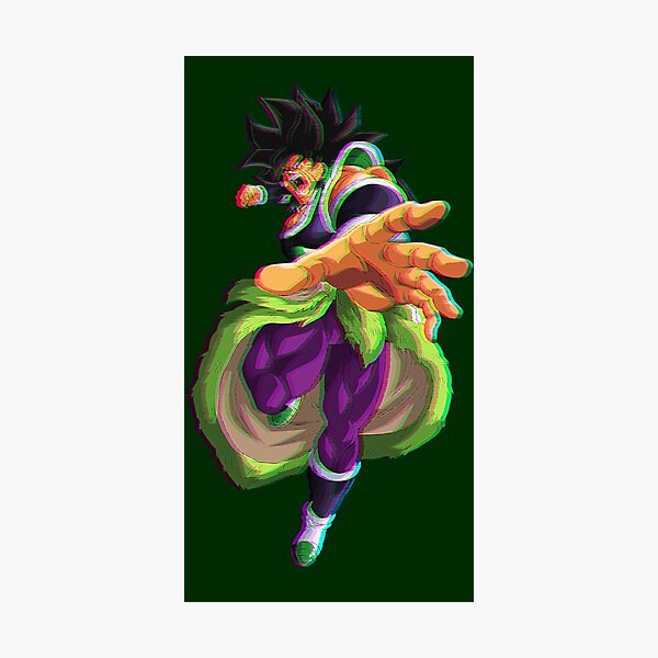 "Glitch/trippy Broly Dragon Ball Super (Colour)" Photographic Print by ...
