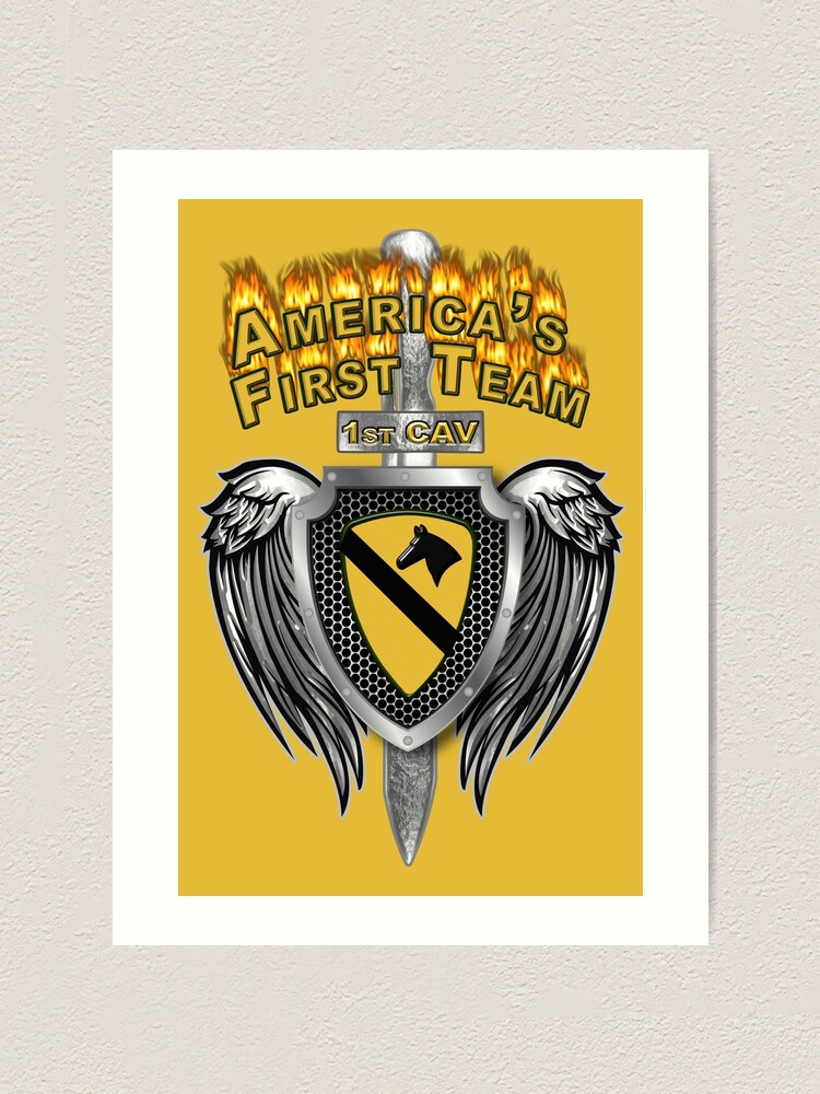 "1st Cavalry Division – America’s First Team" Art Print by ...
