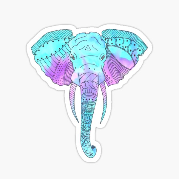 "Indigo elephant" Sticker by tamarakajper | Redbubble