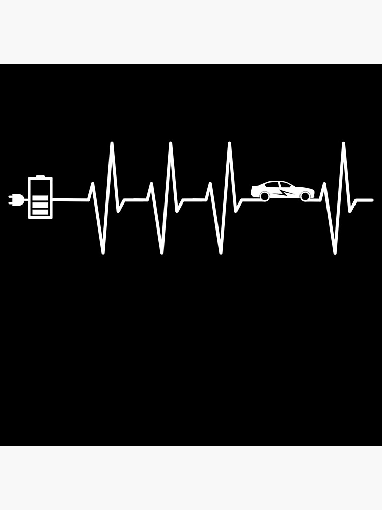 "Electric car electromobility E car heartbeat EKG" Art Print for Sale ...